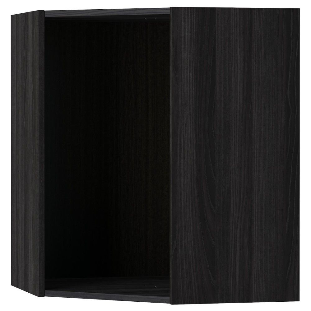Каркас навесного углового шкафа IKEA МЕТОД 803.679.38 черный 68x68x80 см