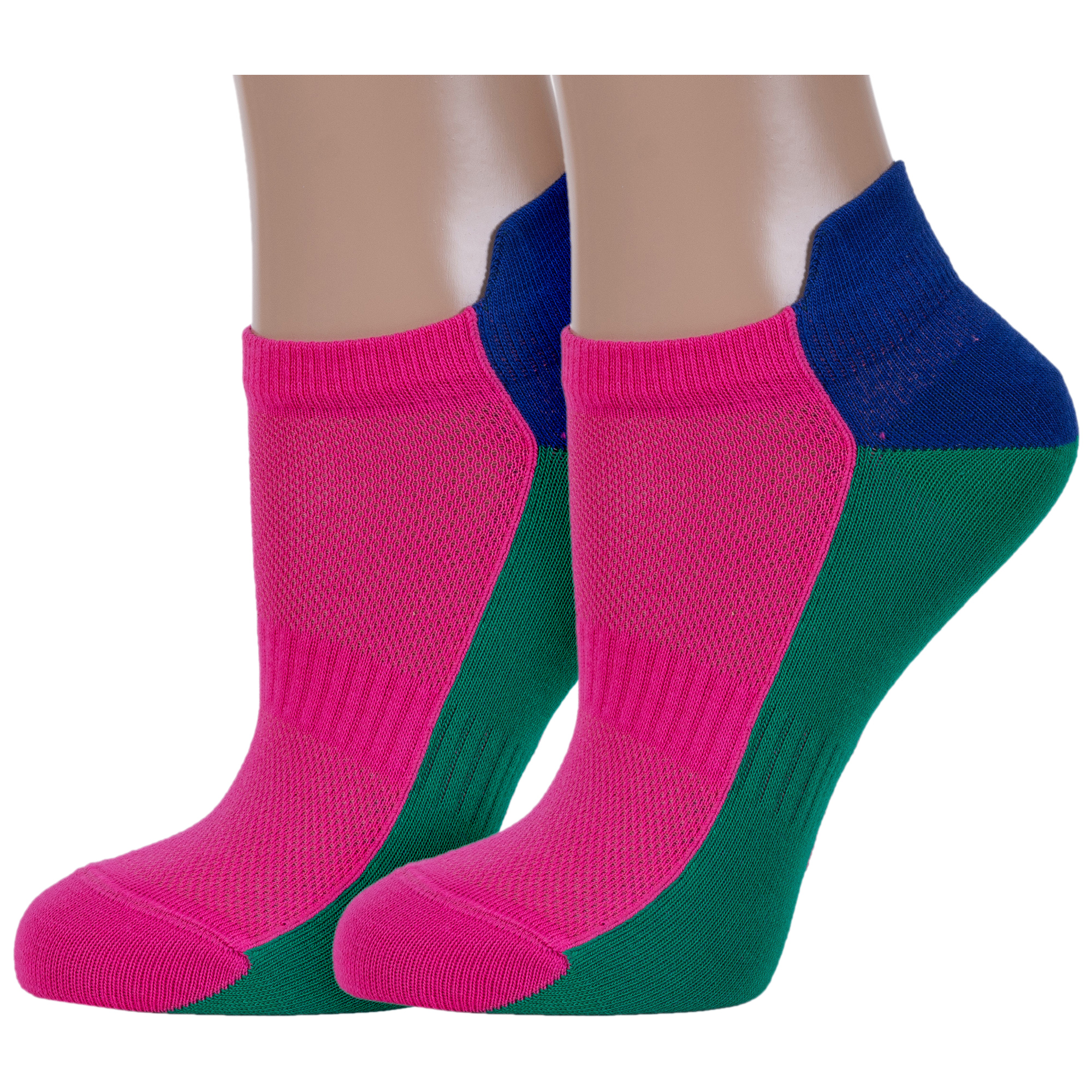Комплект носков женских NOSMAG 2-19С-245СП розовых; синих; зеленых 25