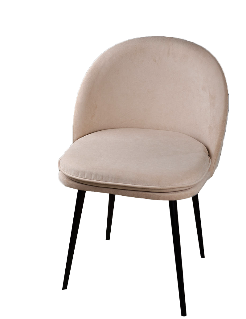 Стул Альта, ноги черный металл, бежевый