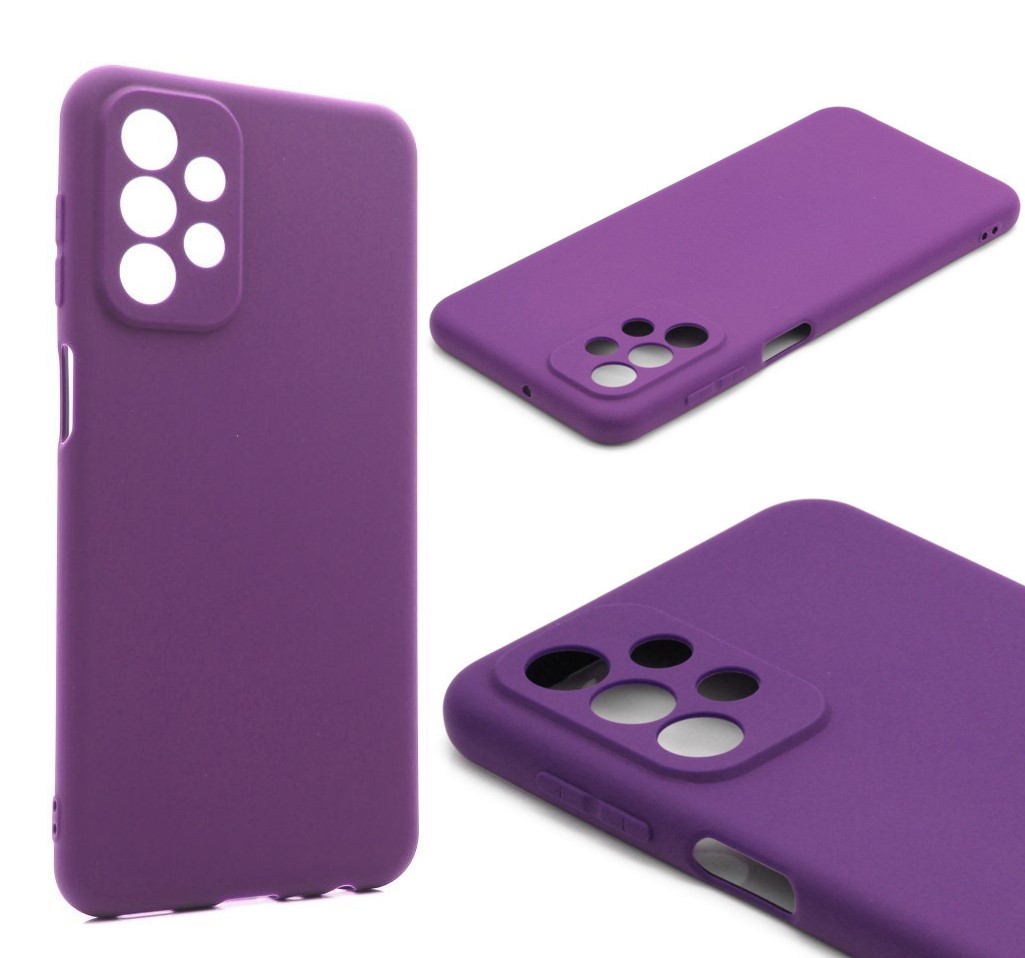 Силиконовый чехол TPU Case матовый для Samsung A23 фиолетовый