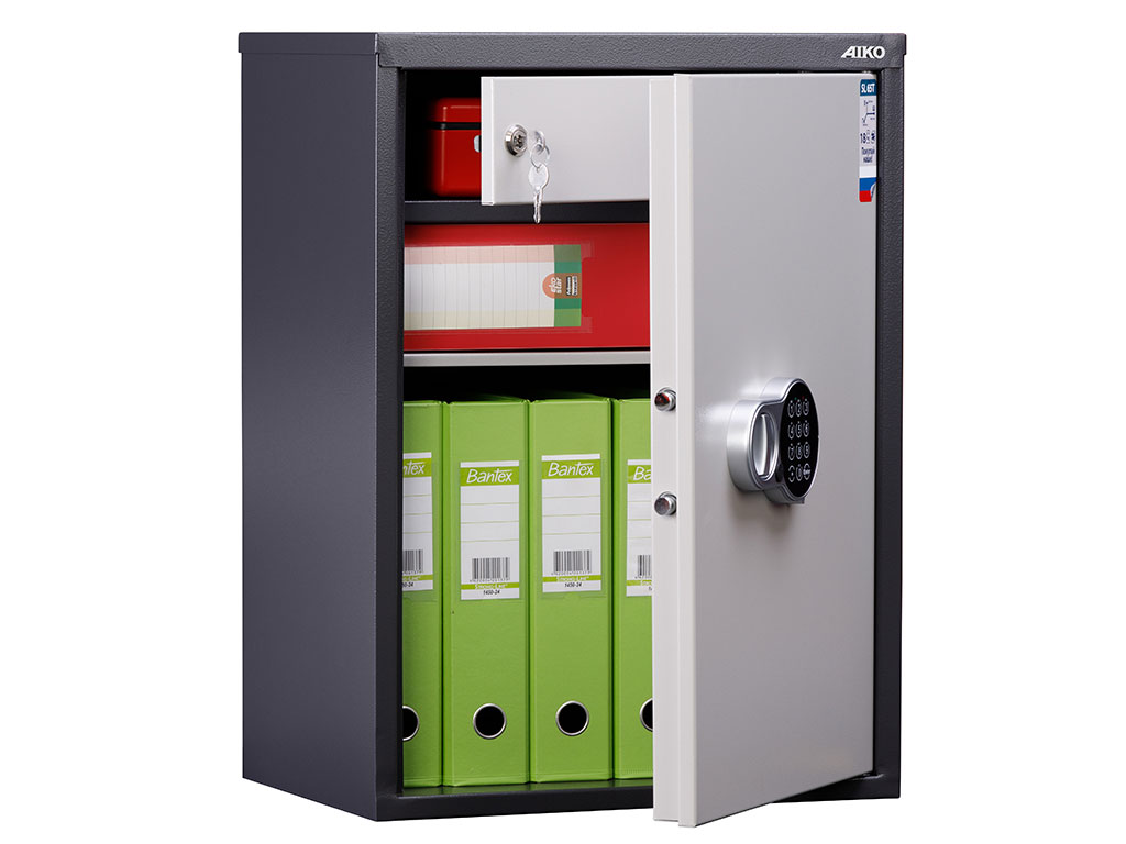 Сейф бухгалтерский SAFEBURG E8-T GREY для документов с электронным замком