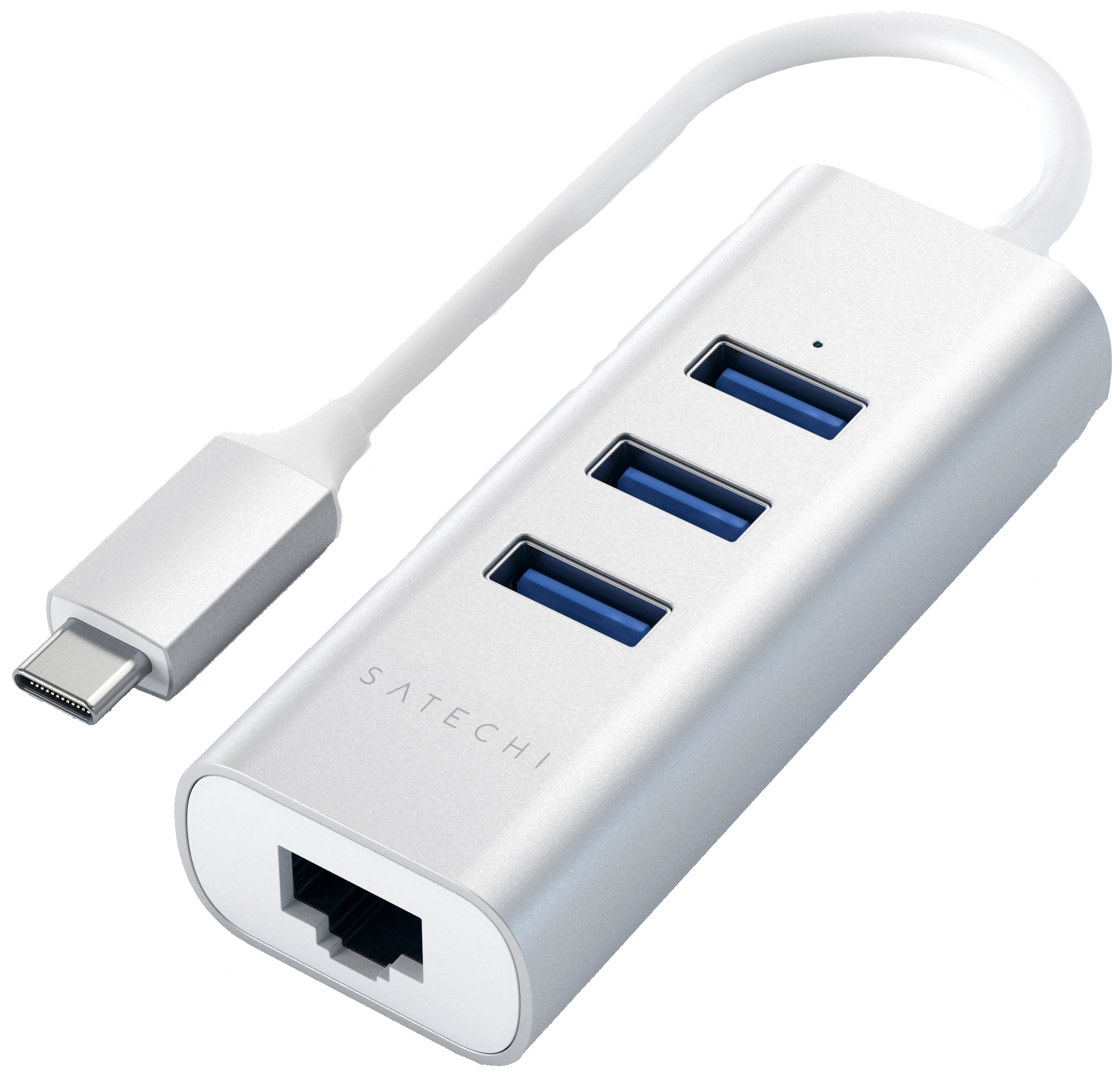 Разветвитель для компьютера Satechi Type-C 2-in-1 USB 3.0 Aluminum 3 Port ST-TC2N1USB31AS