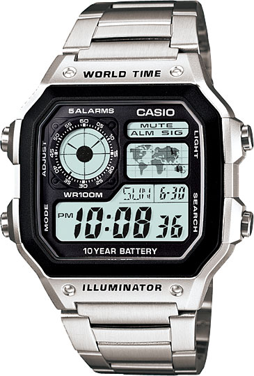 Наручные часы электронные мужские Casio Illuminator Collection AE-1200WHD-1A