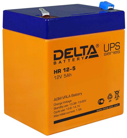 Аккумулятор для ИБП Delta HR 12-5