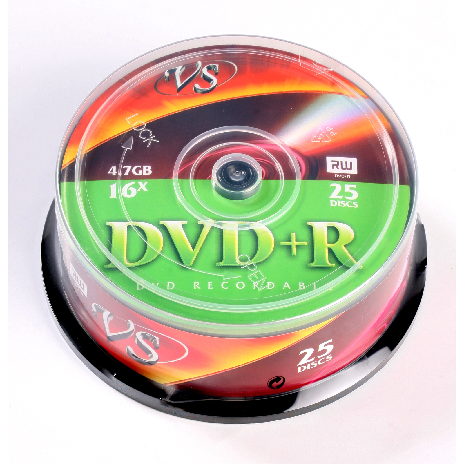Диски DVD+R VS 16x 4.7Gb CakeBox 25шт