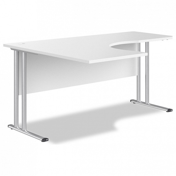 Письменный стол SKYLAND Imago M CA-4M(L) Simple SET140-1(R), белый/серебро