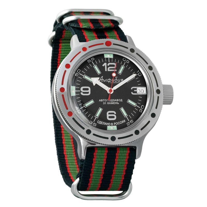 Наручные часы мужские Восток 420640 красные/зеленые