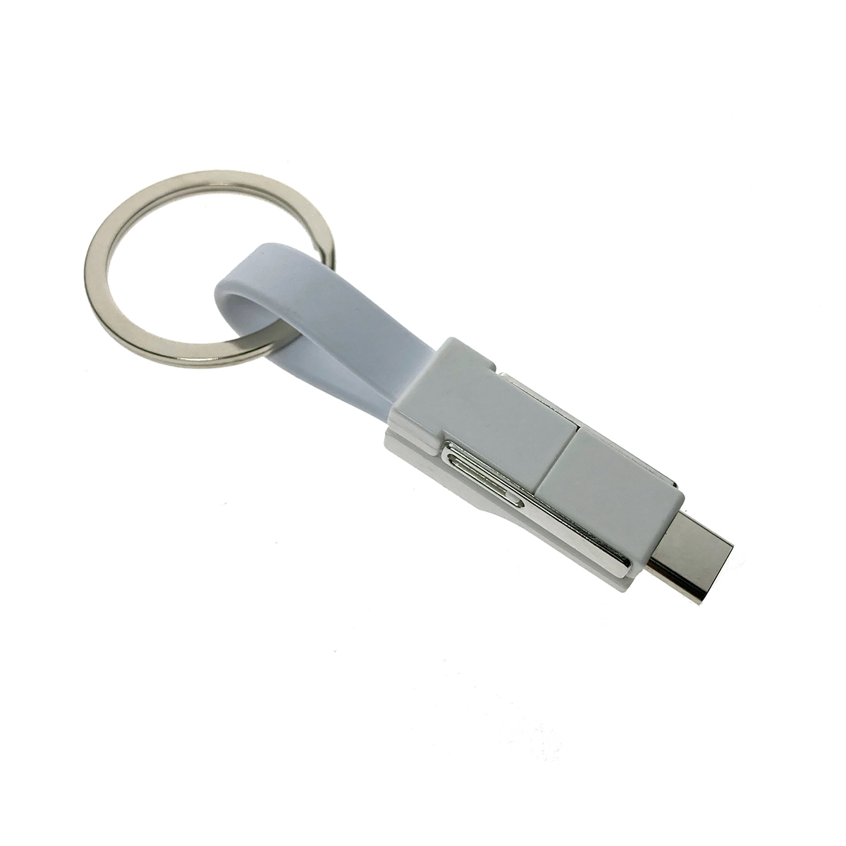 Универсальный брелок - переходник 3в1 Espada Elyard3i1 белый Type C+micro USB+Lightning