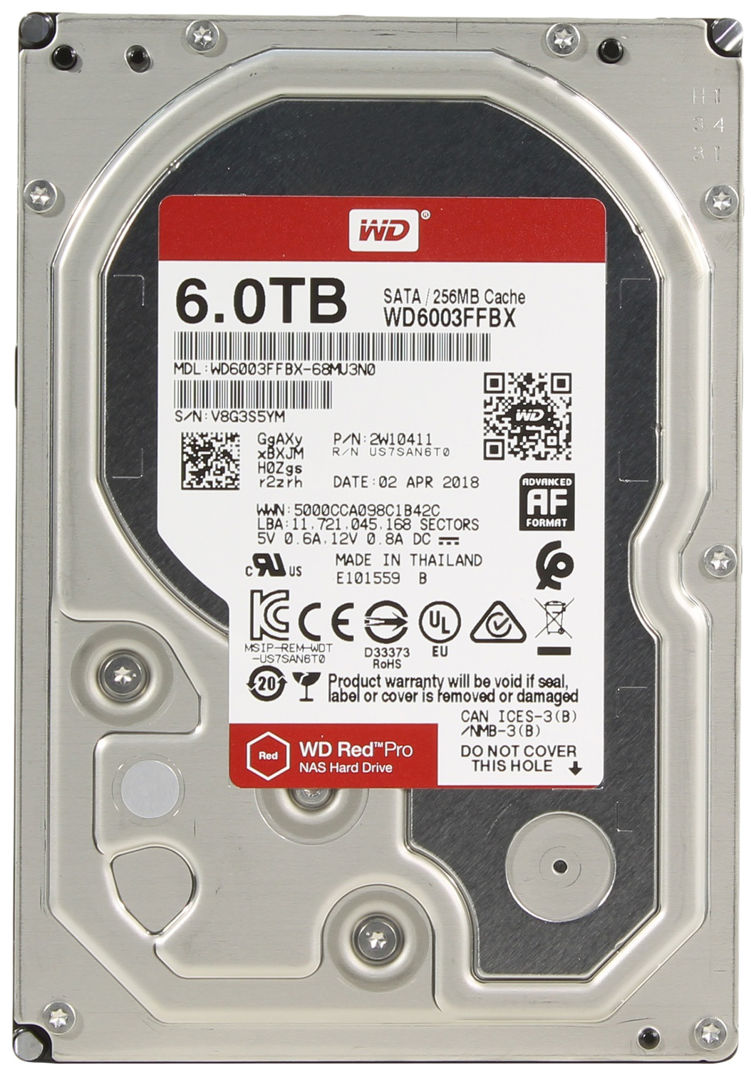 Жесткий диск WD Red Pro 6ТБ (WD6003FFBX)