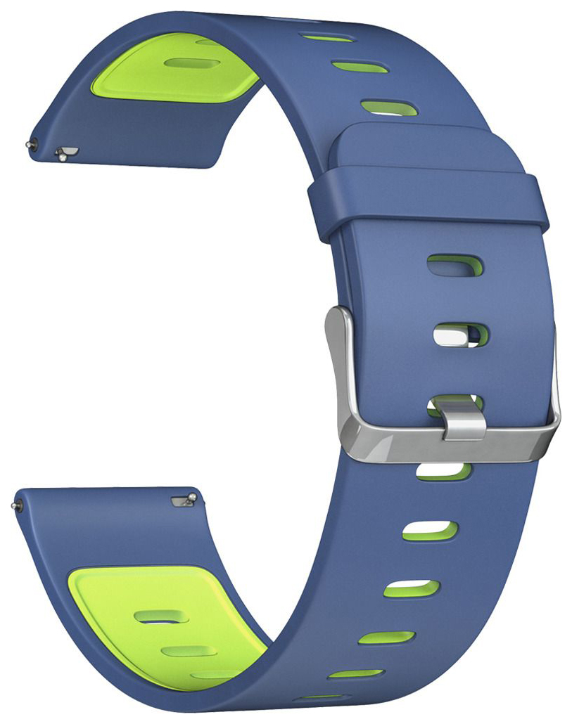 Ремешок для часов спортивный Lyambda "Adhara", универсальный (силикон, синий-зелёный)