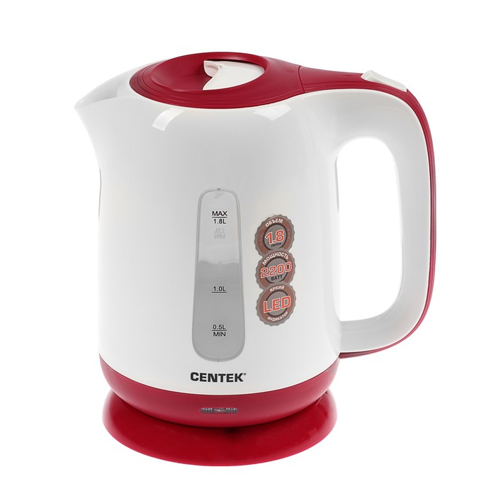Чайник электрический Centek CT-0044 1.8 л White, Red