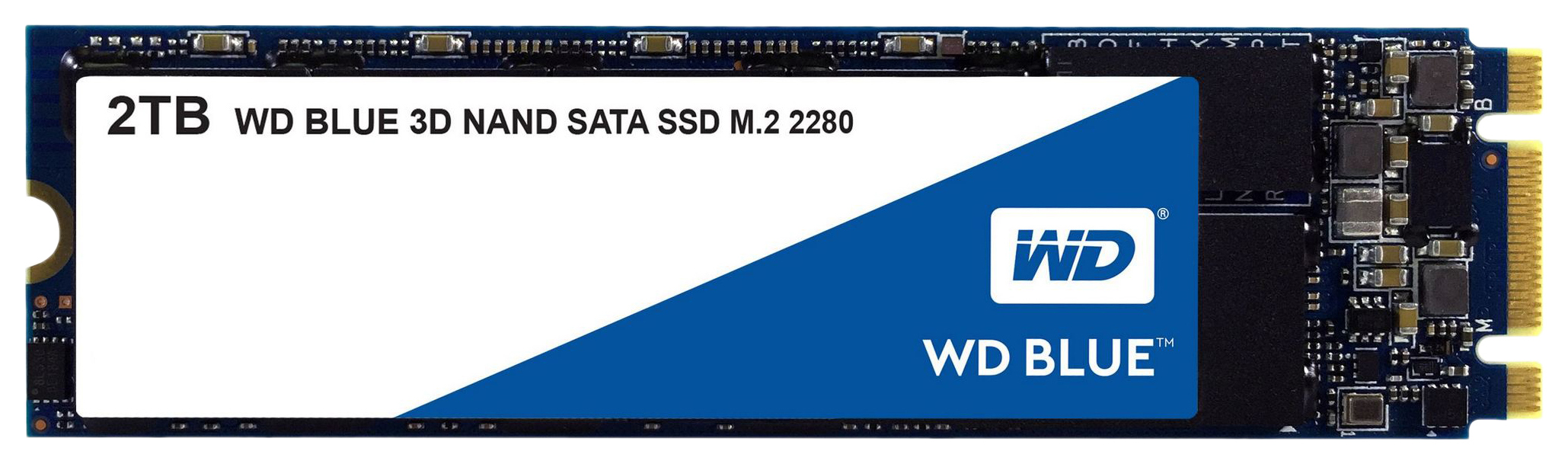 SSD накопитель WD Blue M.2 2280 2 ТБ (WDS200T2B0B)