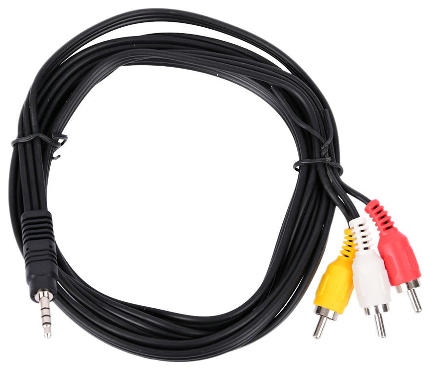 Кабель VCOM 3RCA - Jack 3.5 2м Black (CV213)