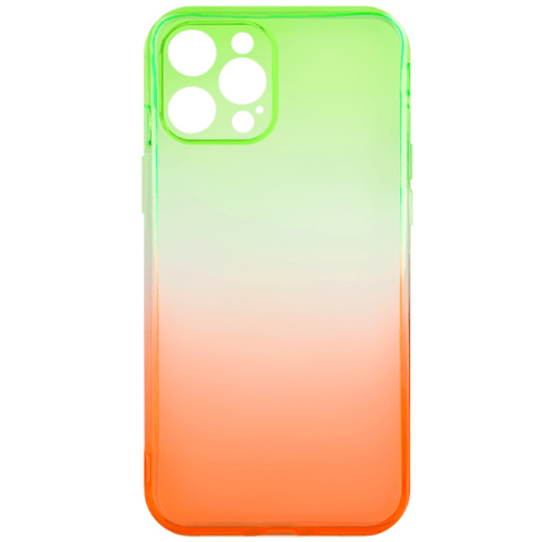 Чехол для iPhone 12 Pro Rainbow, зеленый-оранжевый