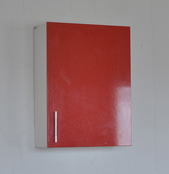 Шкаф для посуды SANTREK 50 красный металлик с сушкой фасад МДФ