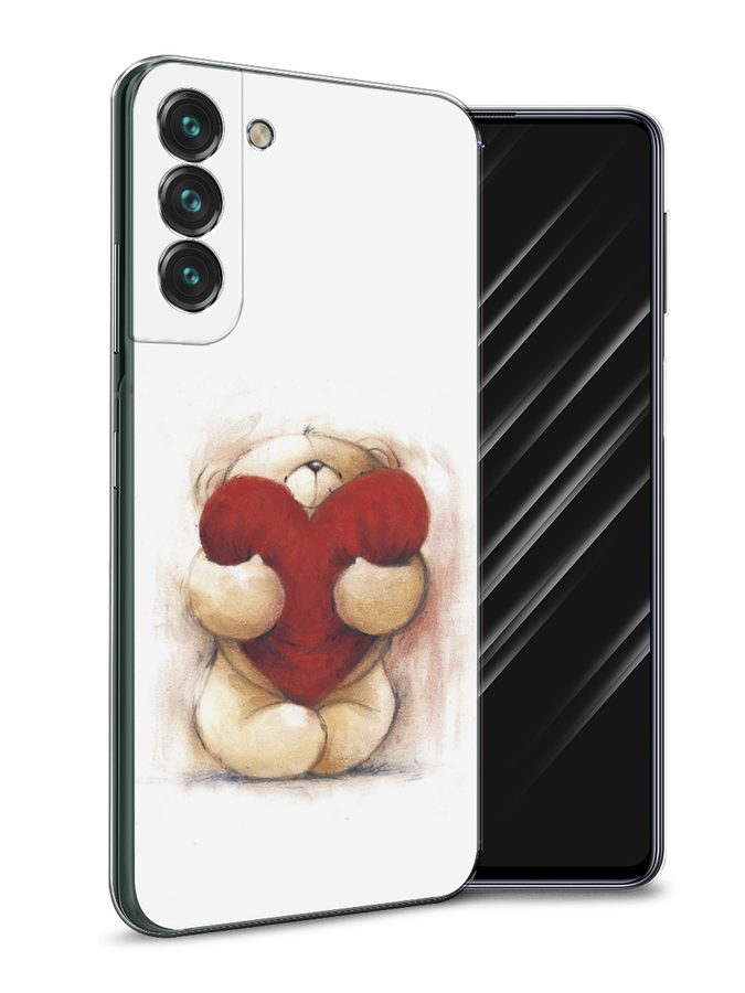 Чехол Awog на Samsung Galaxy S22 + / Самсунг S22 + "Мишка с сердцем 1"