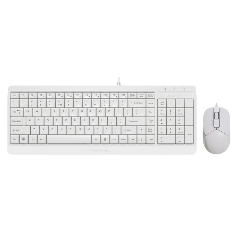 Комплект клавиатура и мышь A4tech Fstyler F1512 White