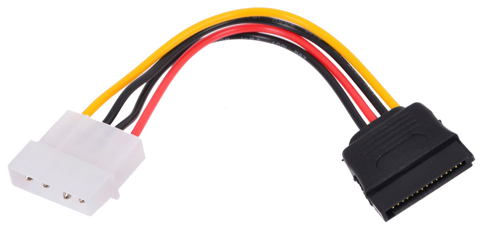 Адаптер Gembird Molex-SATA 15 pin, M-M 0,15м Black (CC-SATA-PS)