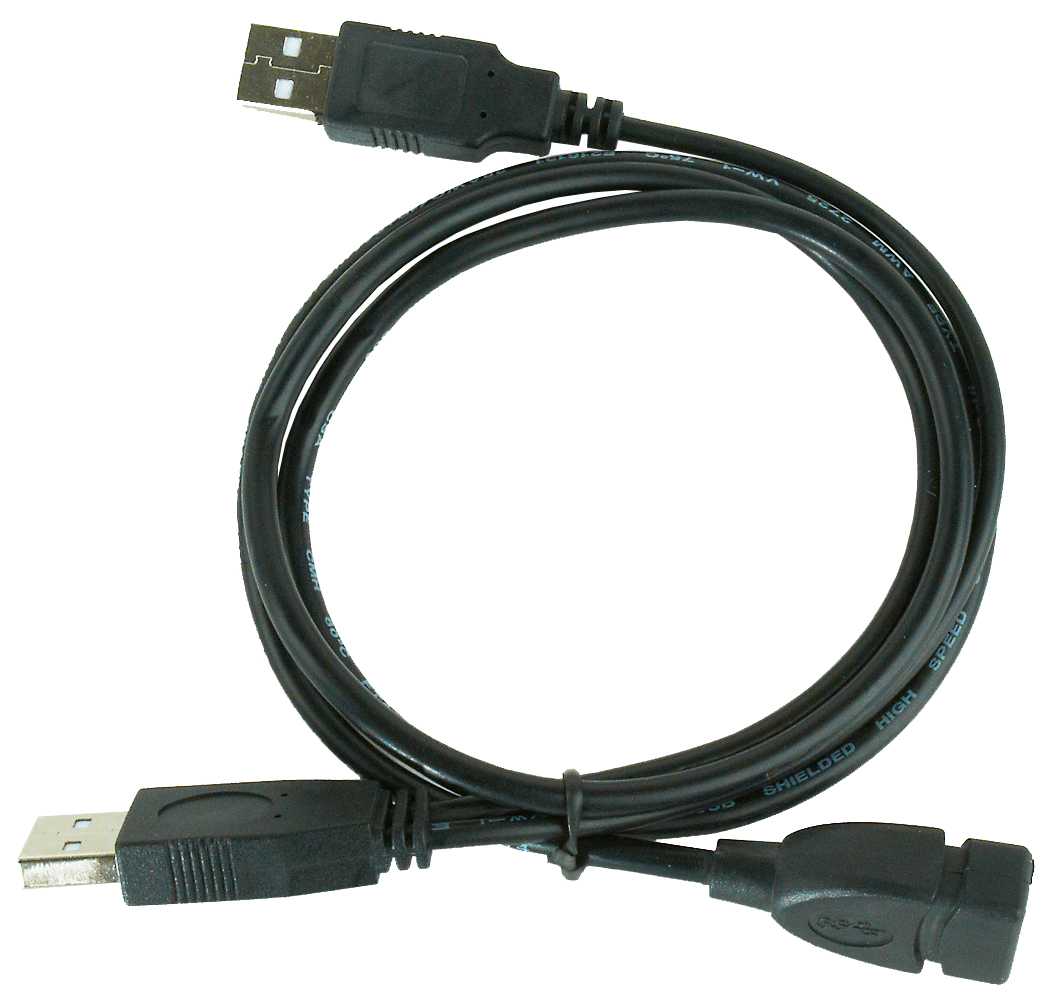 Кабель Gembird 2xUSB A-USB A, M-F 0,9м Black (CCP-USB22-AMAF-3)