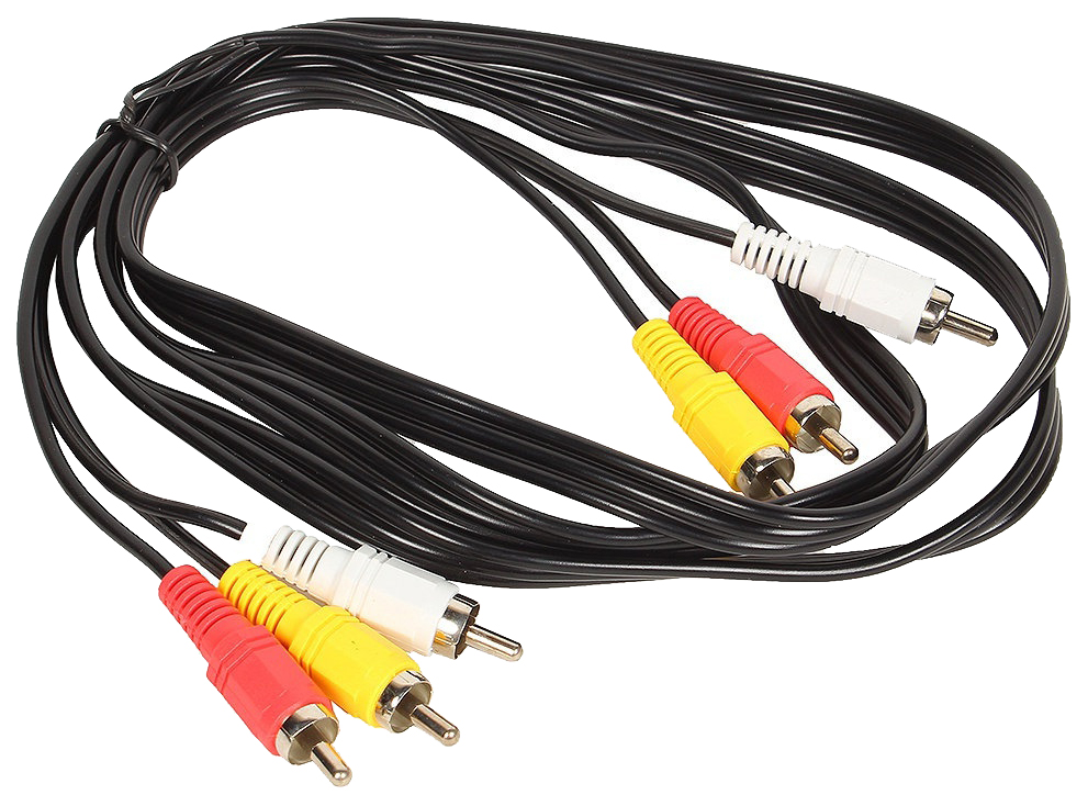 Кабель VCOM 3RCA - 3RCA 5м Black (VAV7150)