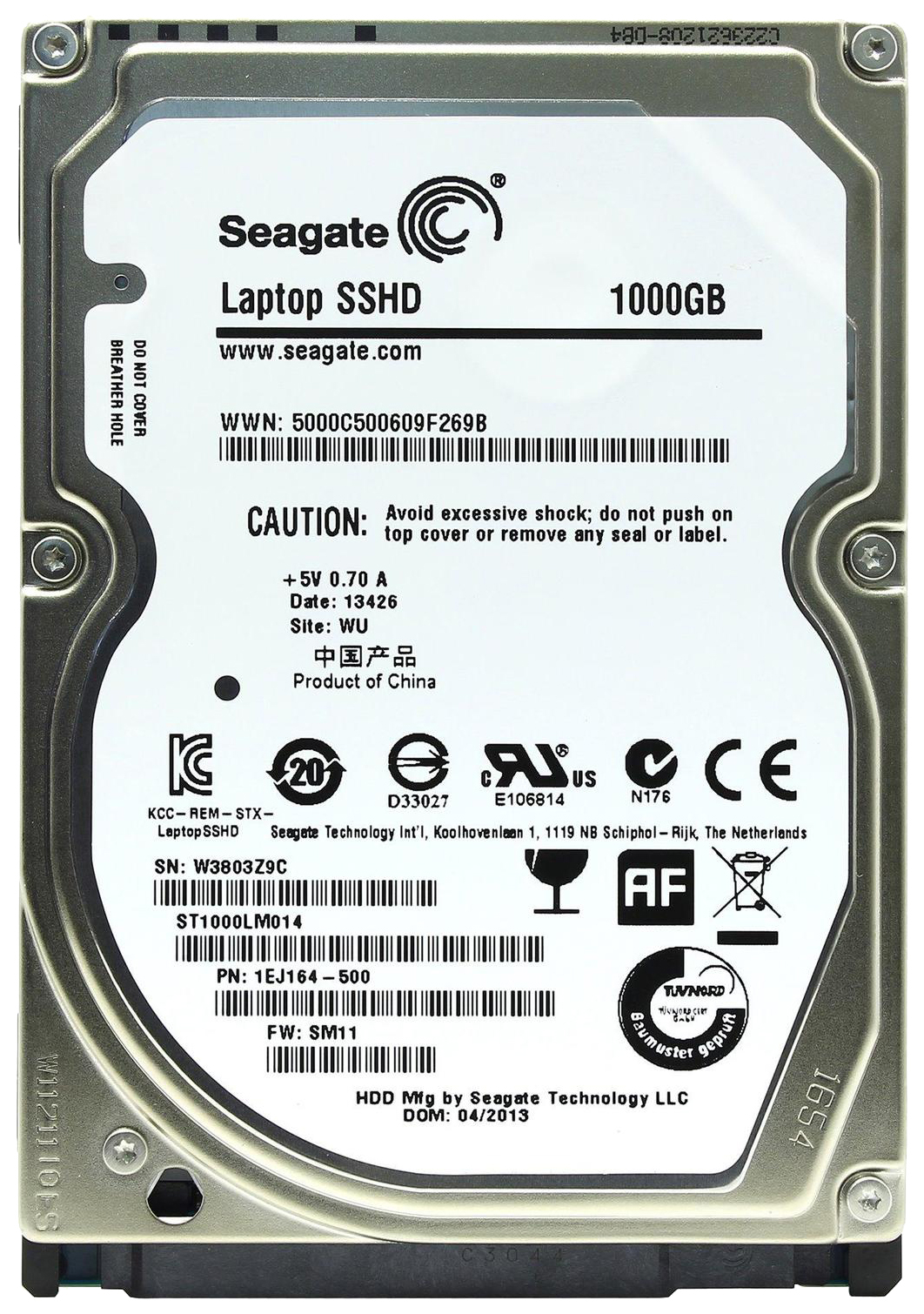 Гибридный жесткий диск Seagate Laptop SSHD 1ТБ (ST1000LM014)