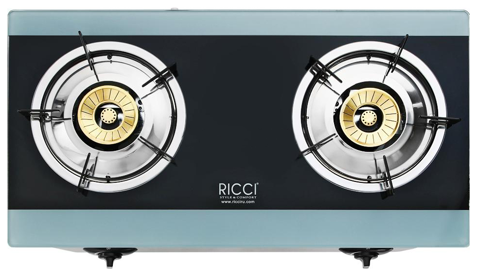 Настольная газовая плитка RICCI RGH-604B Blue/Black