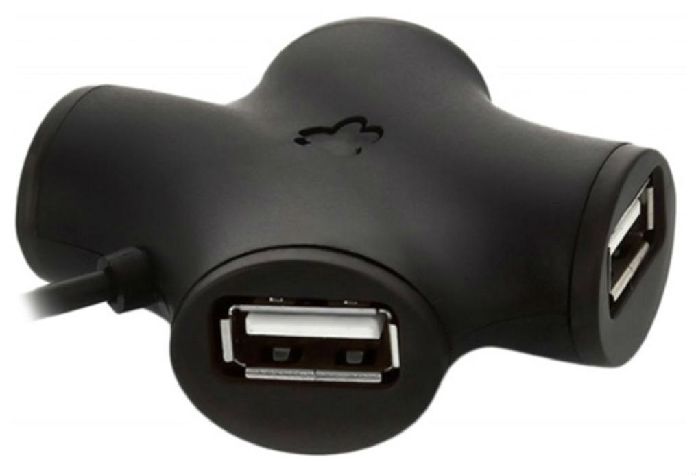 Концентратор USB 2.0 CBR CH-100 Black (4 порта)