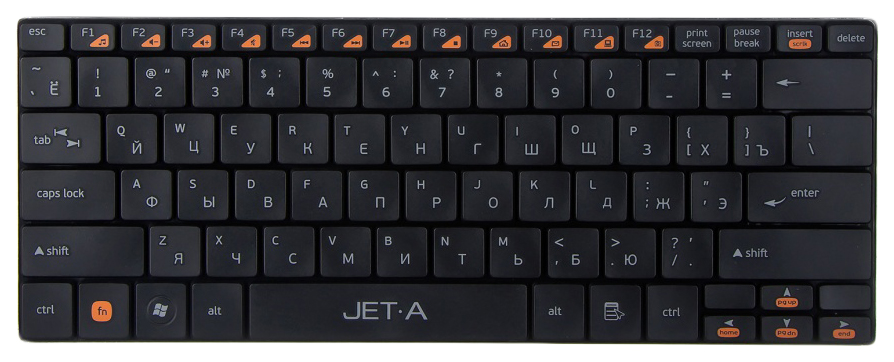 Беспроводная клавиатура Jet.A Slim Line K7 W Black