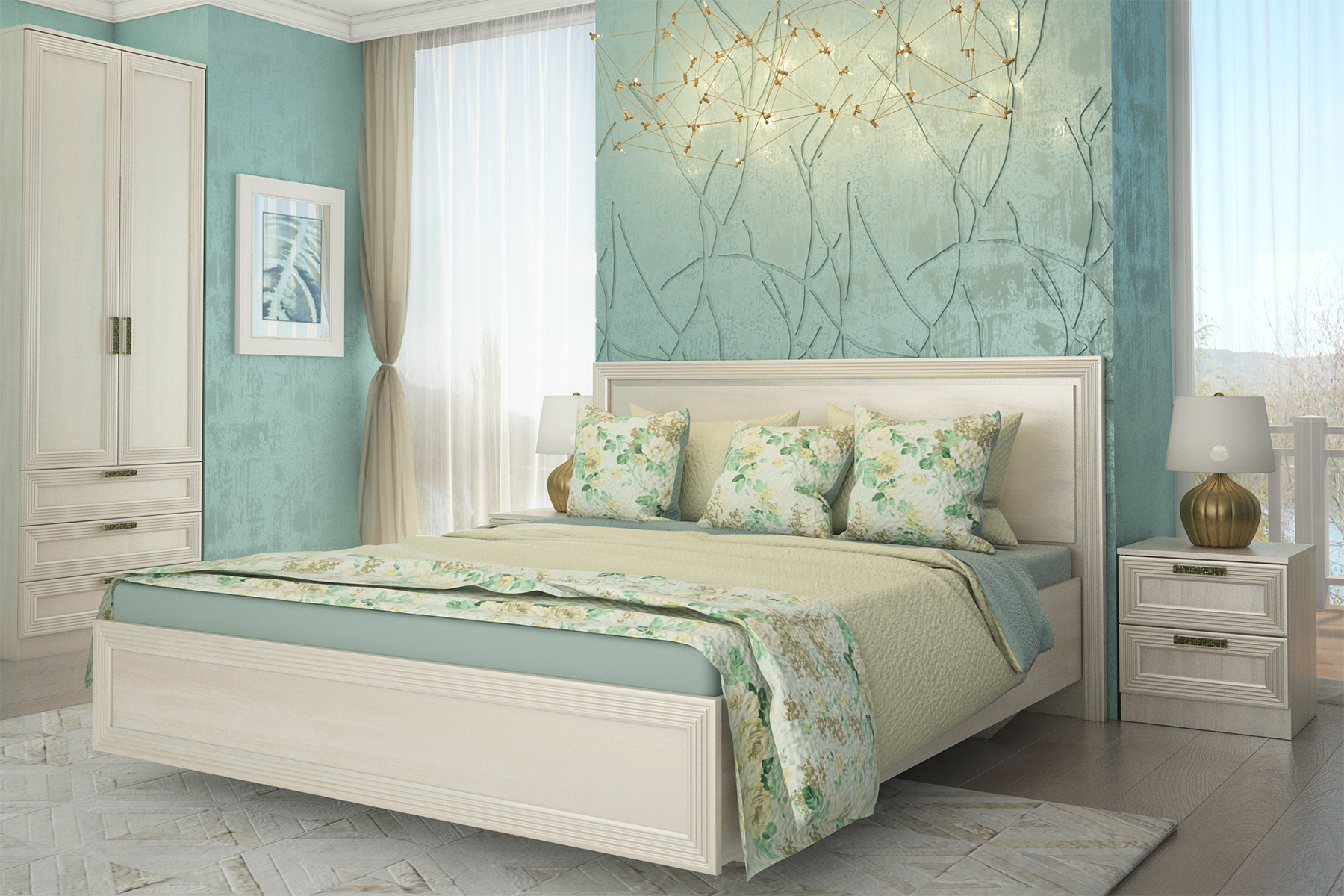 Комлект мебели для спальни Beneli Орион, кровать 160х200 см