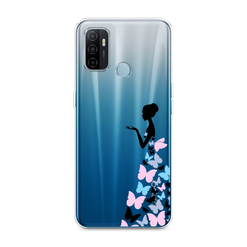 Чехол Awog на Oppo A53 "Платье из бабочек"