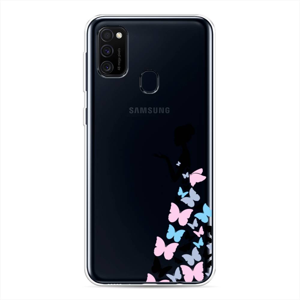 Чехол Awog на Samsung Galaxy M30s/M21 "Платье из бабочек"