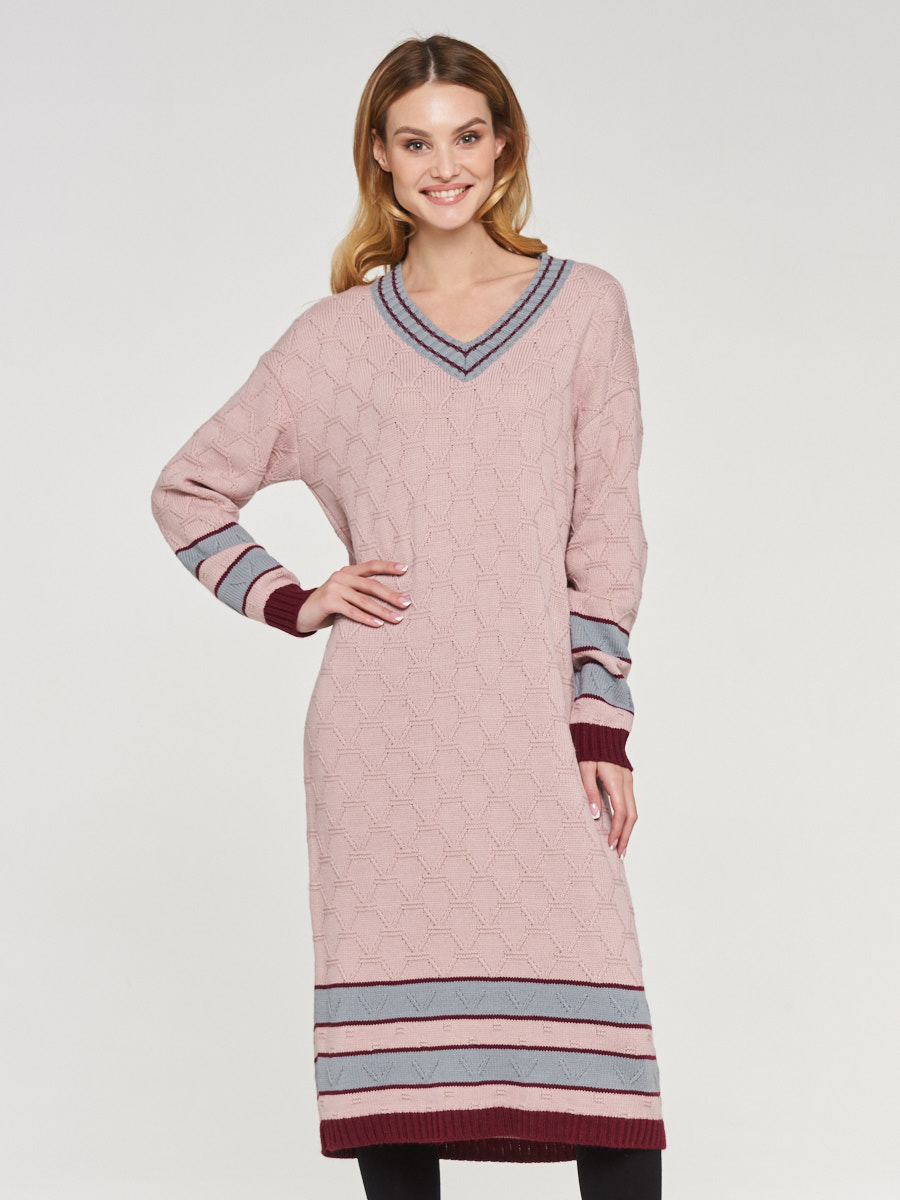 Платье женское VAY 192-2426 розовое 44 RU
