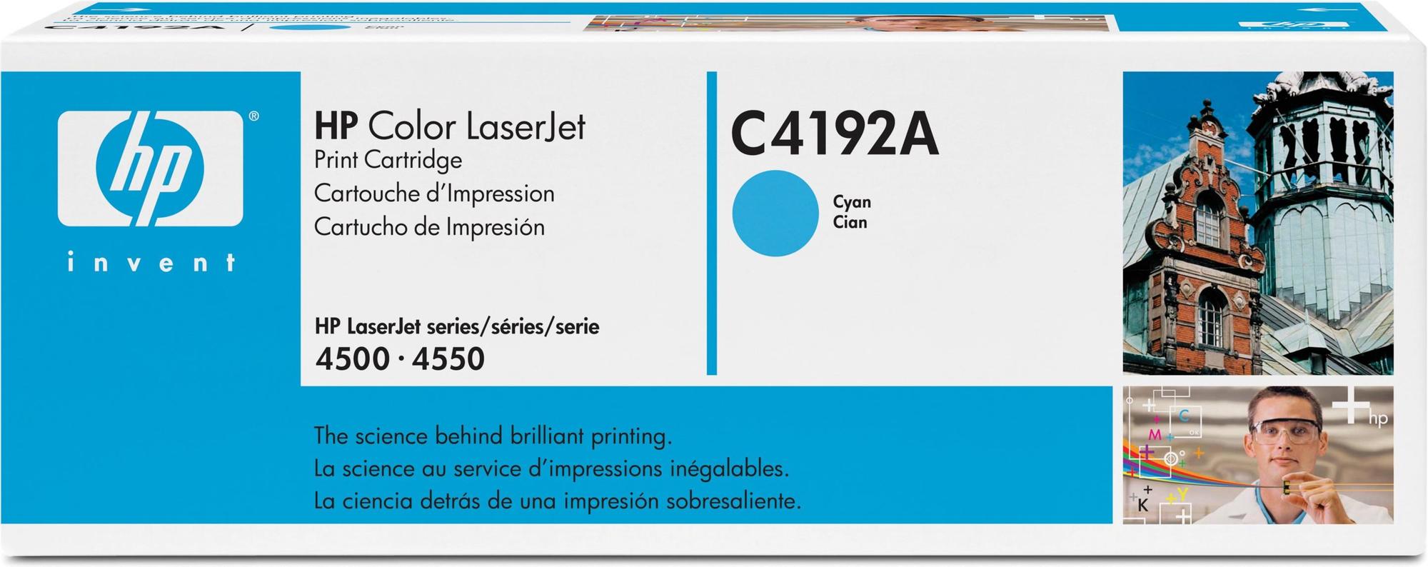 Картридж для лазерного принтера HP C4192A, голубой, оригинал
