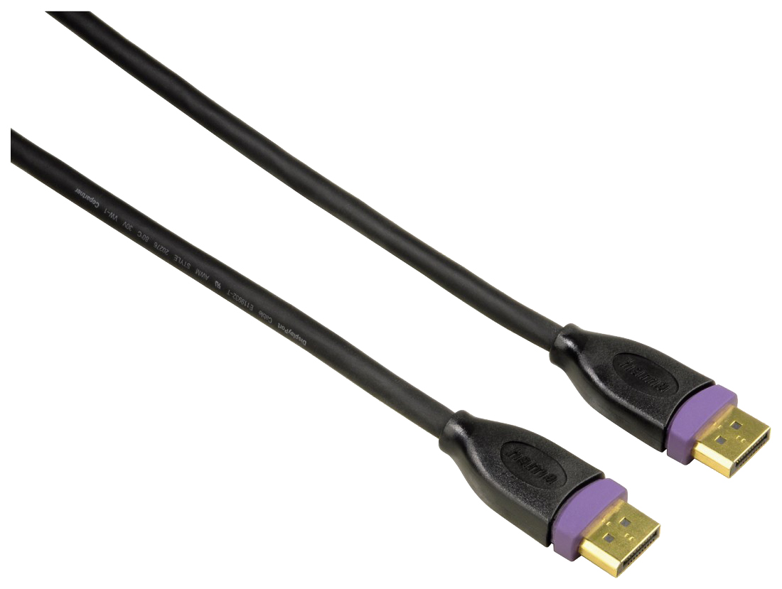 Кабель Hama DisplayPort-DisplayPort, M-M 1,8м Black (H-78442)