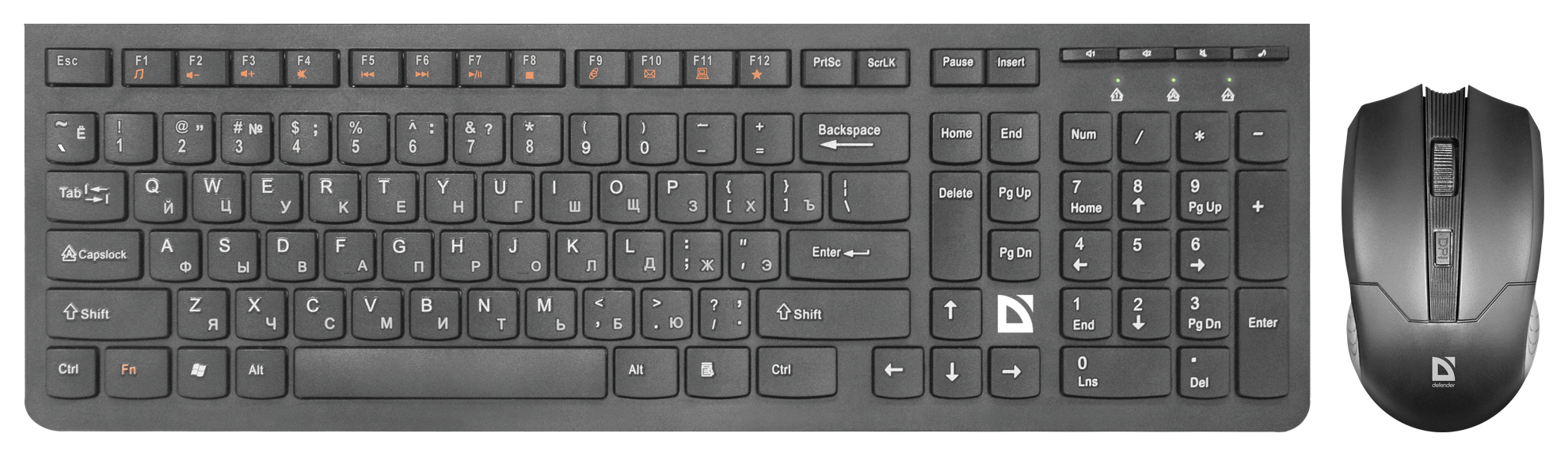 Комплект клавиатура и мышь Defender Columbia C-775 RU