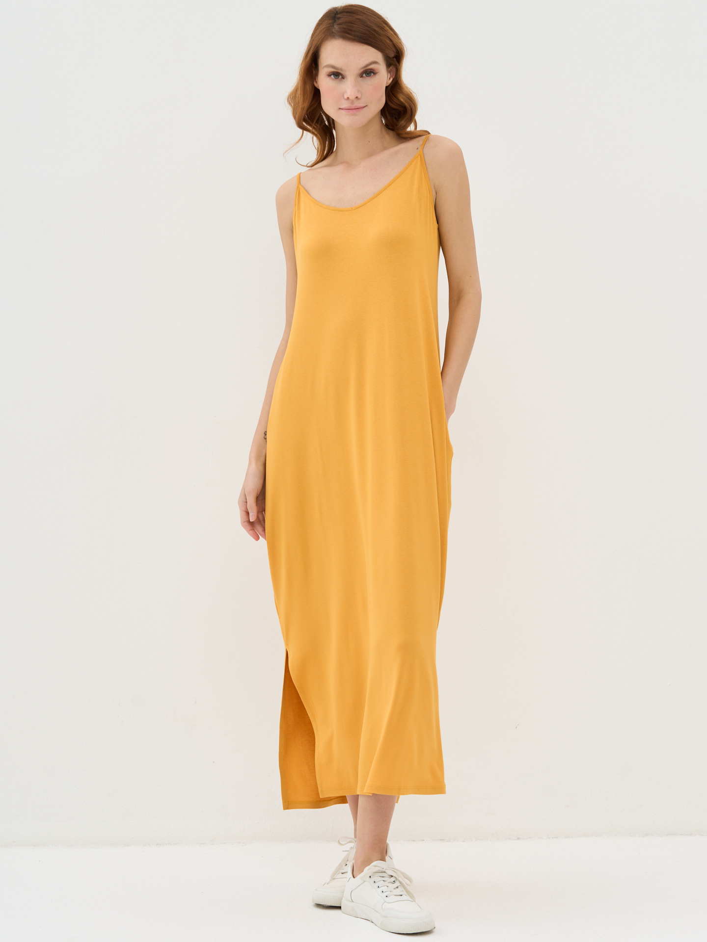 Платье женское VAY 5231-3737 желтое 46 RU
