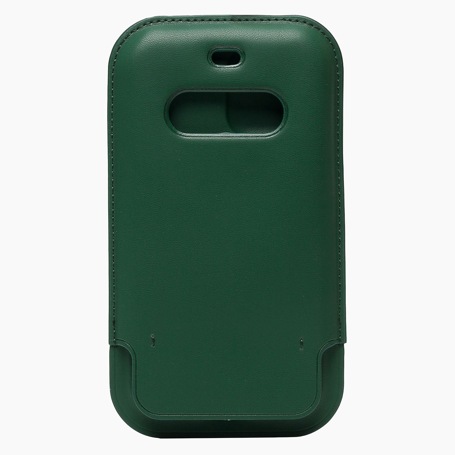Чехол iPhone 12, iPhone 12 Pro кожаный конверт с MagSafe <зеленый>