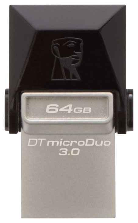 Флешка Kingston DataTraveler microDuo 64ГБ Grey/Black (DTDUO3/64GB)