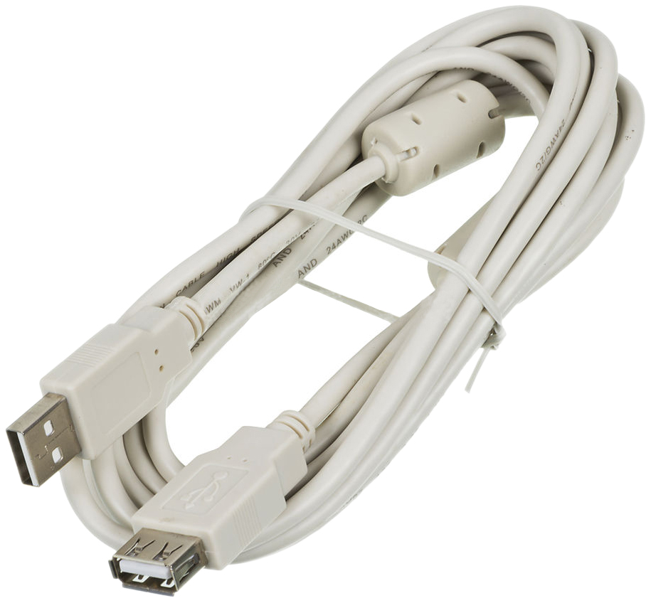 Кабель Ningbo USB A-USB A, M-F 3м Grey