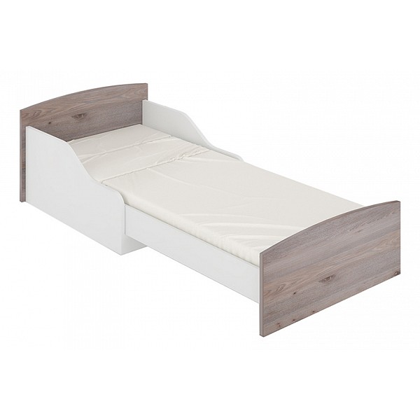Кровать Мэрдэс Бартоло КТД 90х200 см, белый/серый