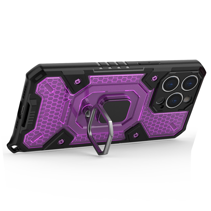 Противоударный чехол с Innovation Case с защитой камеры для iPhone 13 Pro (фиолетовый)