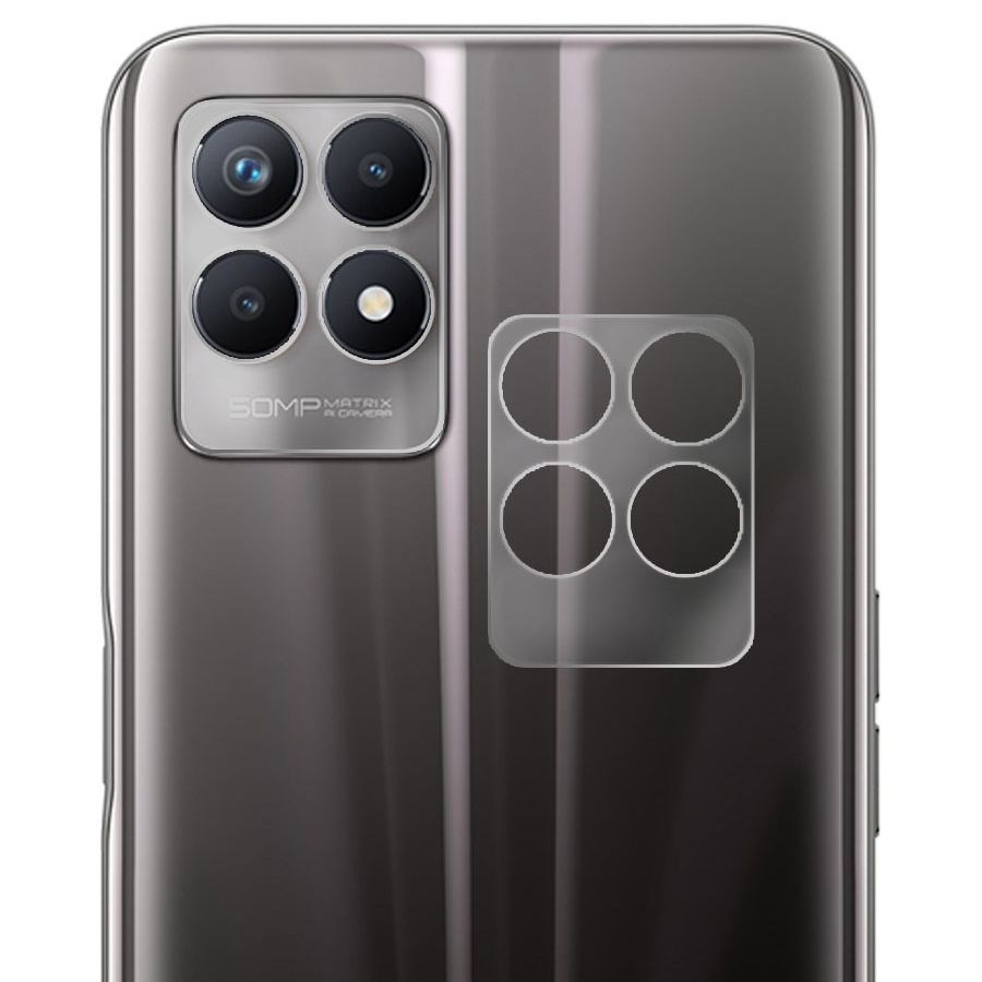 Стекло защитное гибридное Матовое для камеры Realme 8i (2 шт.)