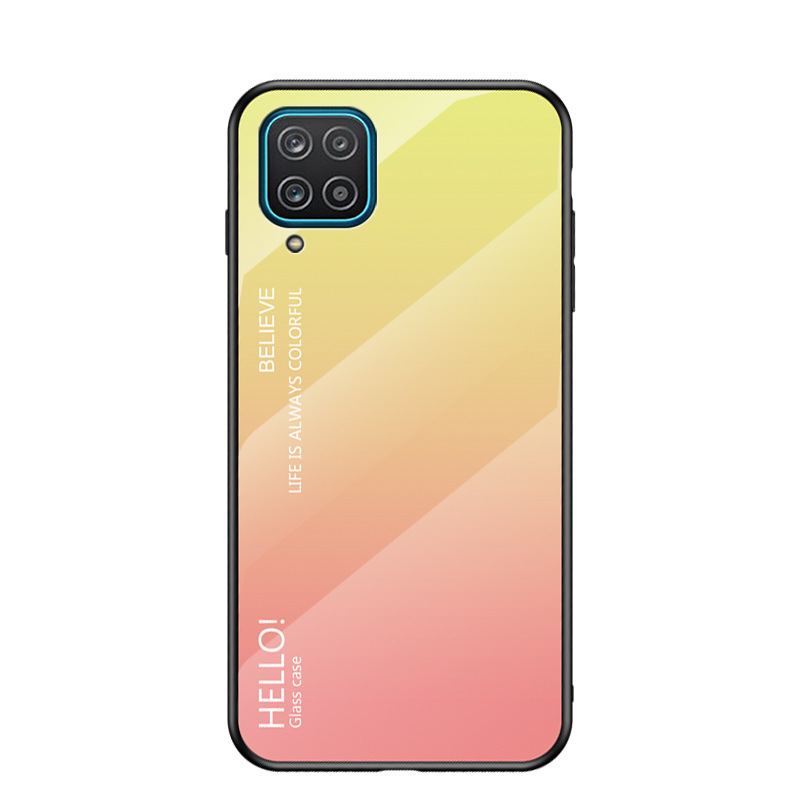 Чехол MyPads для Samsung Galaxy A12 (SM-A125F) 2020/21 желтый (156651)