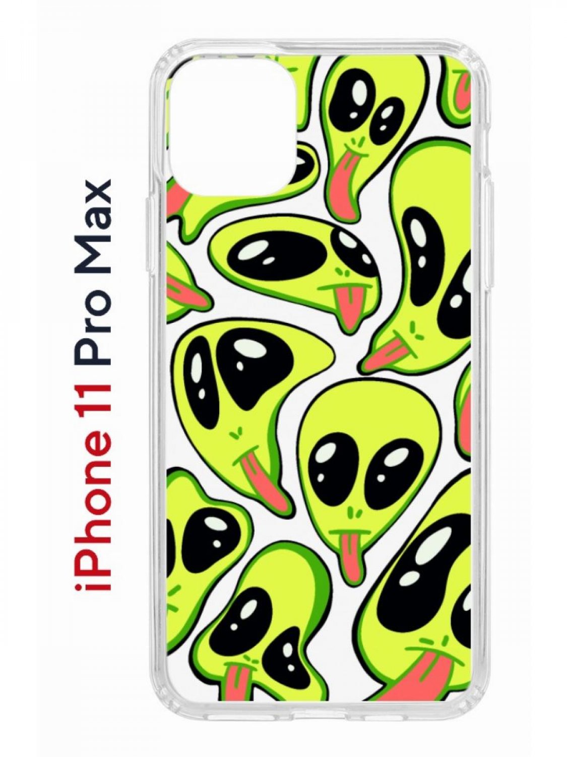Чехол на iPhone 11 Pro Max с принтом Kruche Print Инопланетянин, бампер с защитой камеры