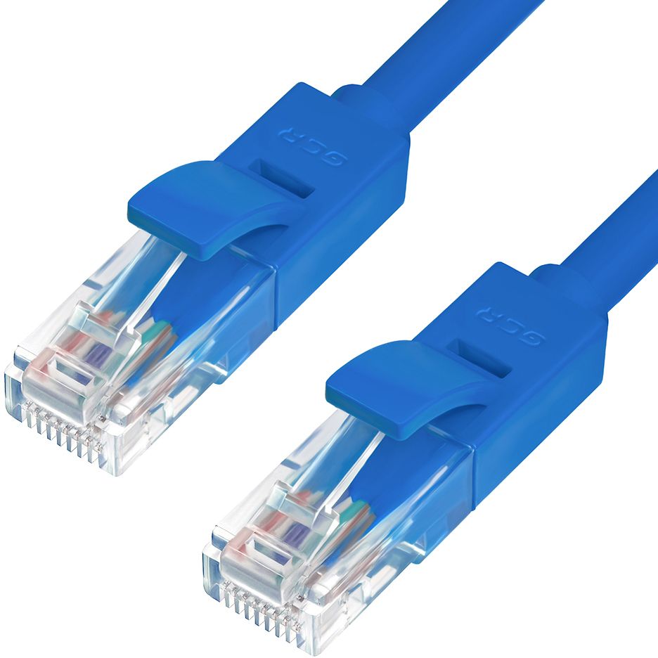 Кабель GCR RJ45-RJ45 1,5м M-M Blue GCR-LNC01-1.5m