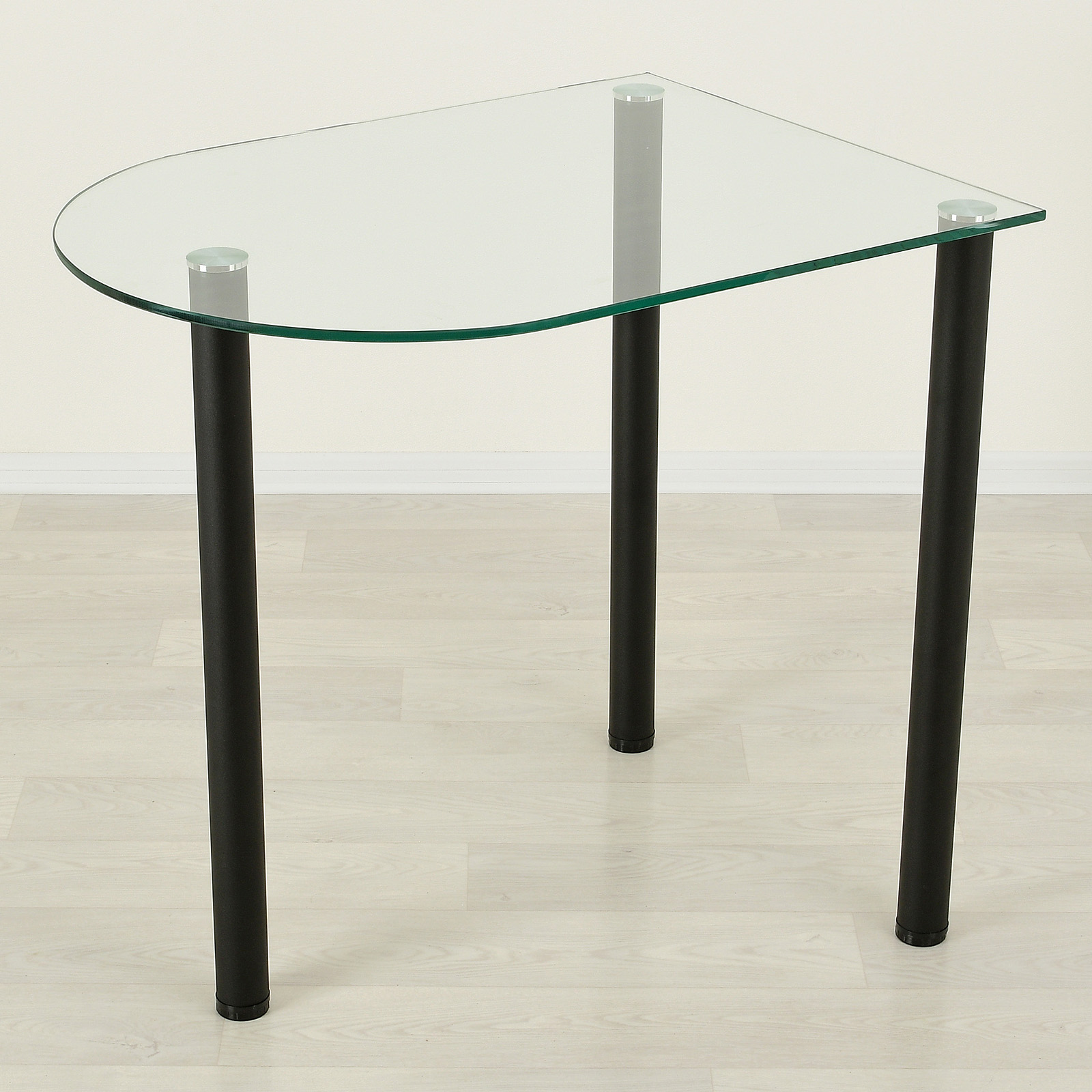 Стеклянный стол Mebel Apartment Эдель 30-3 прозрачный/черный 800х700