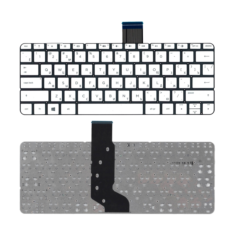Клавиатура для ноутбука HP Stream X360 11-p белая без рамки