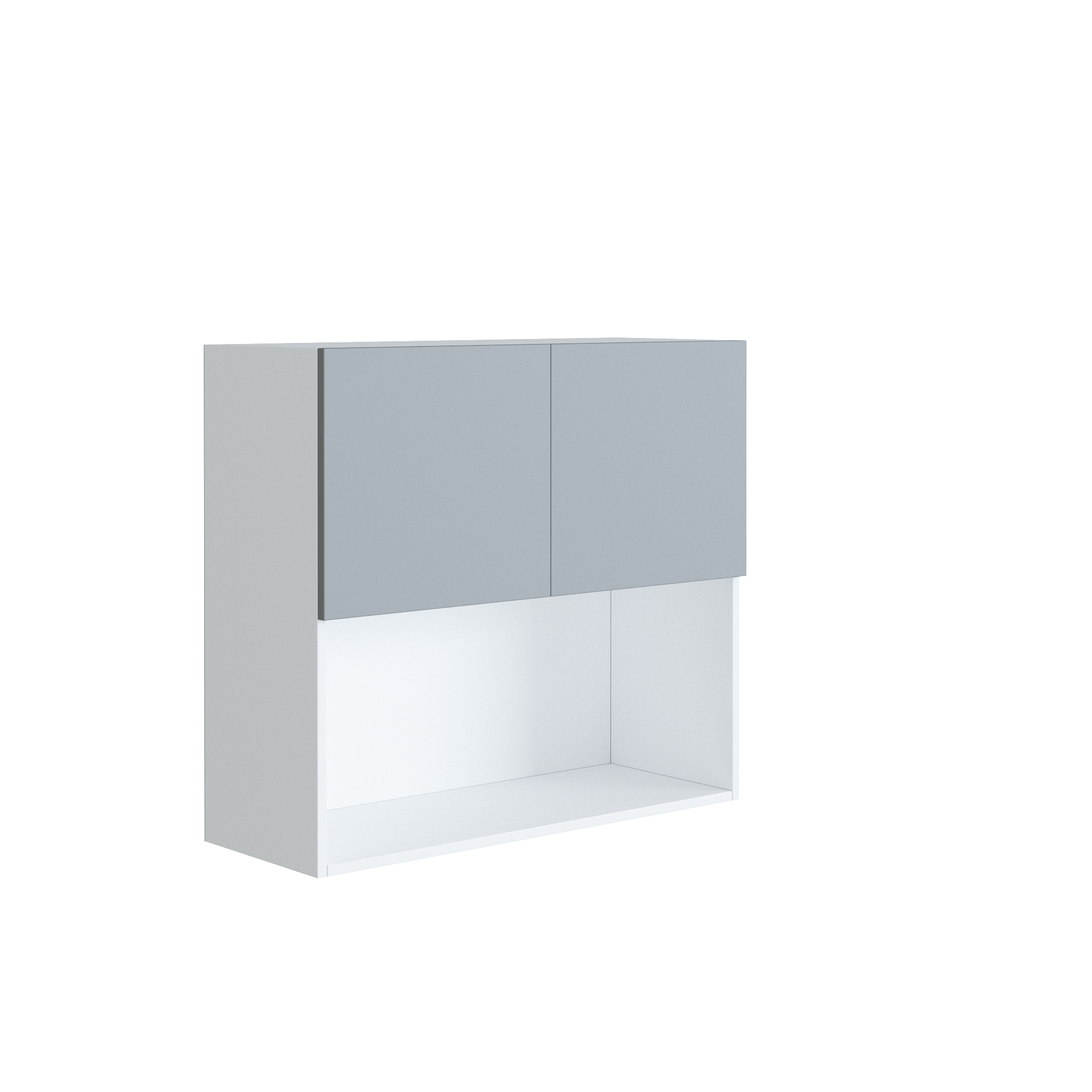 Кухонный навесной шкаф Ластра Жасмин, серый/белый 60х60х30 см