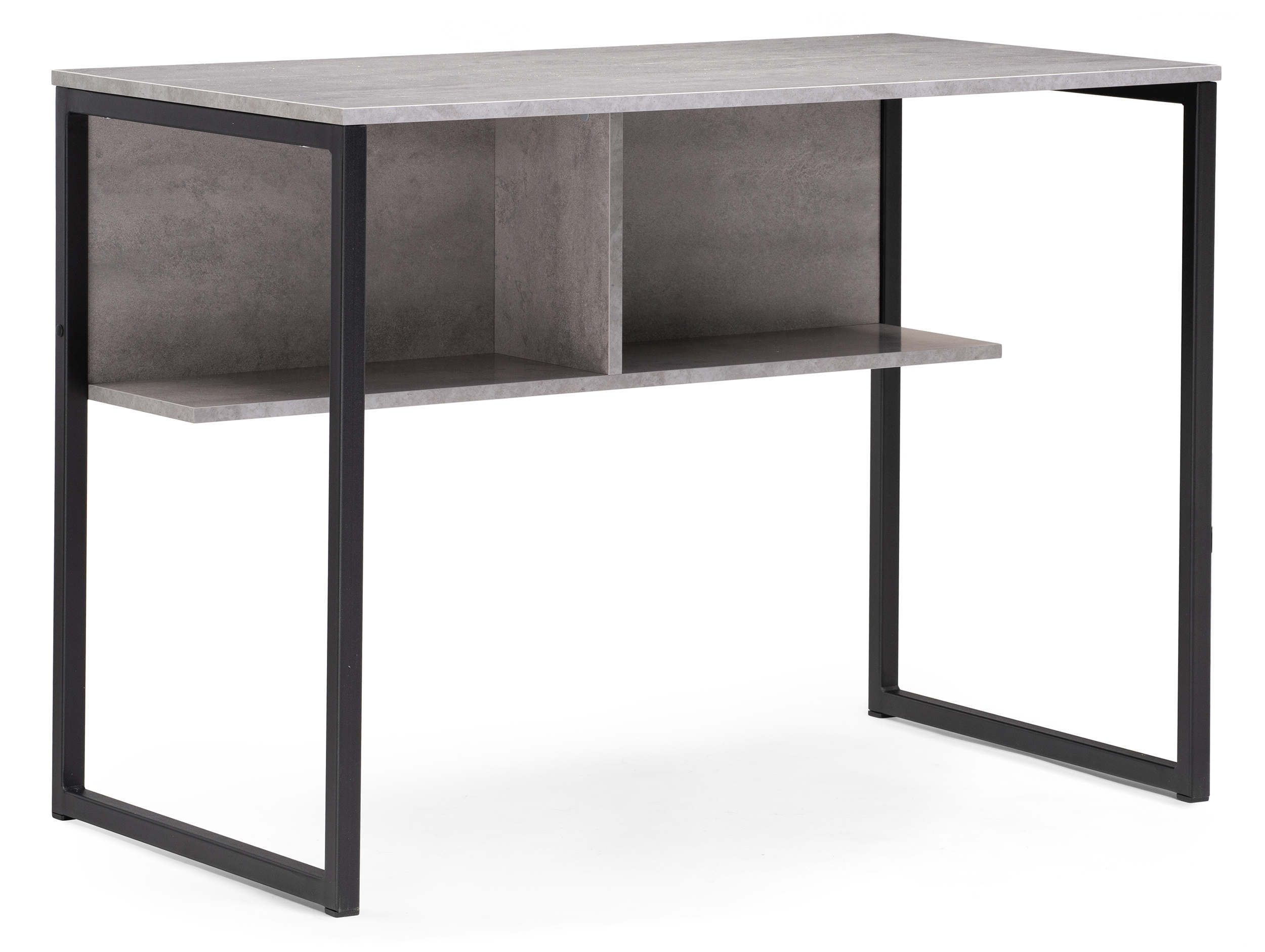 Письменный стол Мебельные решения Клер Лофт черный матовый / бетон