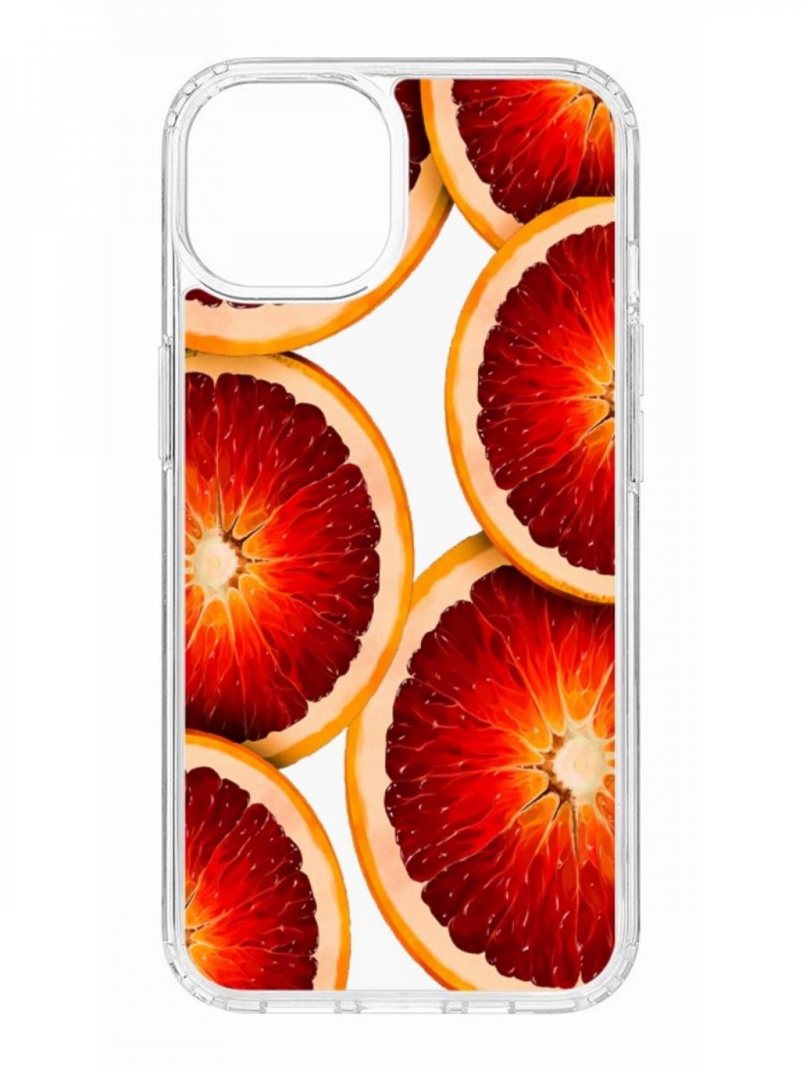 Противоударный чехол для Apple iPhone 13 КRUЧЕ Print Orange прозрачный с рисунком